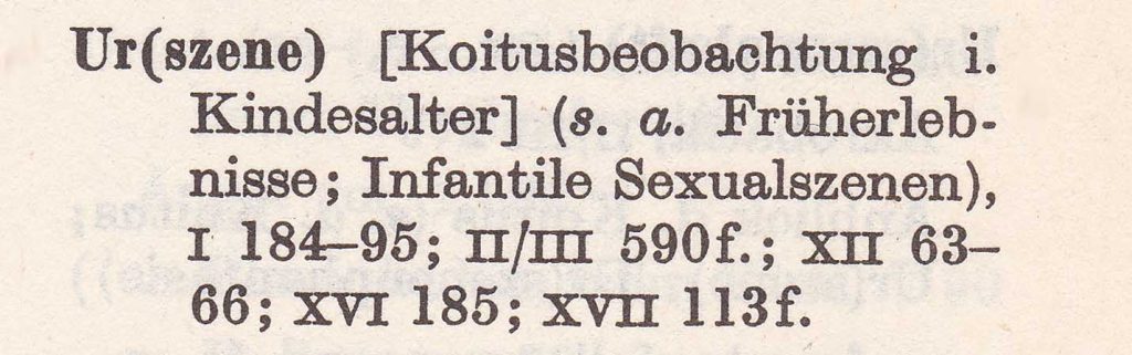 100 years of "Urszene" („Primal scene“). Notes on a controversial term ...